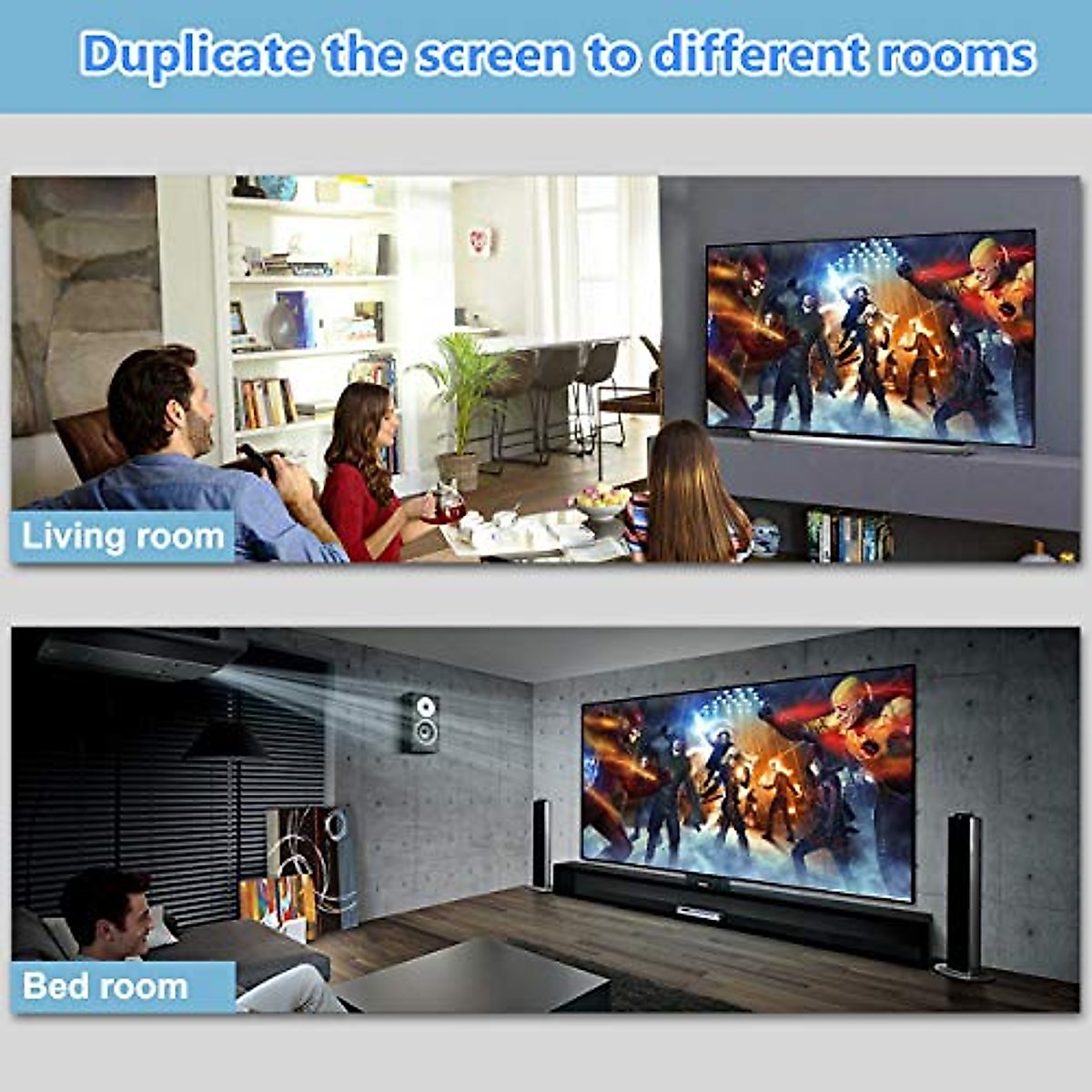 avedio Links HDMI Splitter 1 in 2 Out, 4K HDMI Splitter for Dual Monitors Duplicate/Mirror Only, 1x2 HDMI Splitter 1 to 2 Amplifier for Full HD 1080P 3D with 5ft HDMI Cable (1 Source onto 2 Displays)