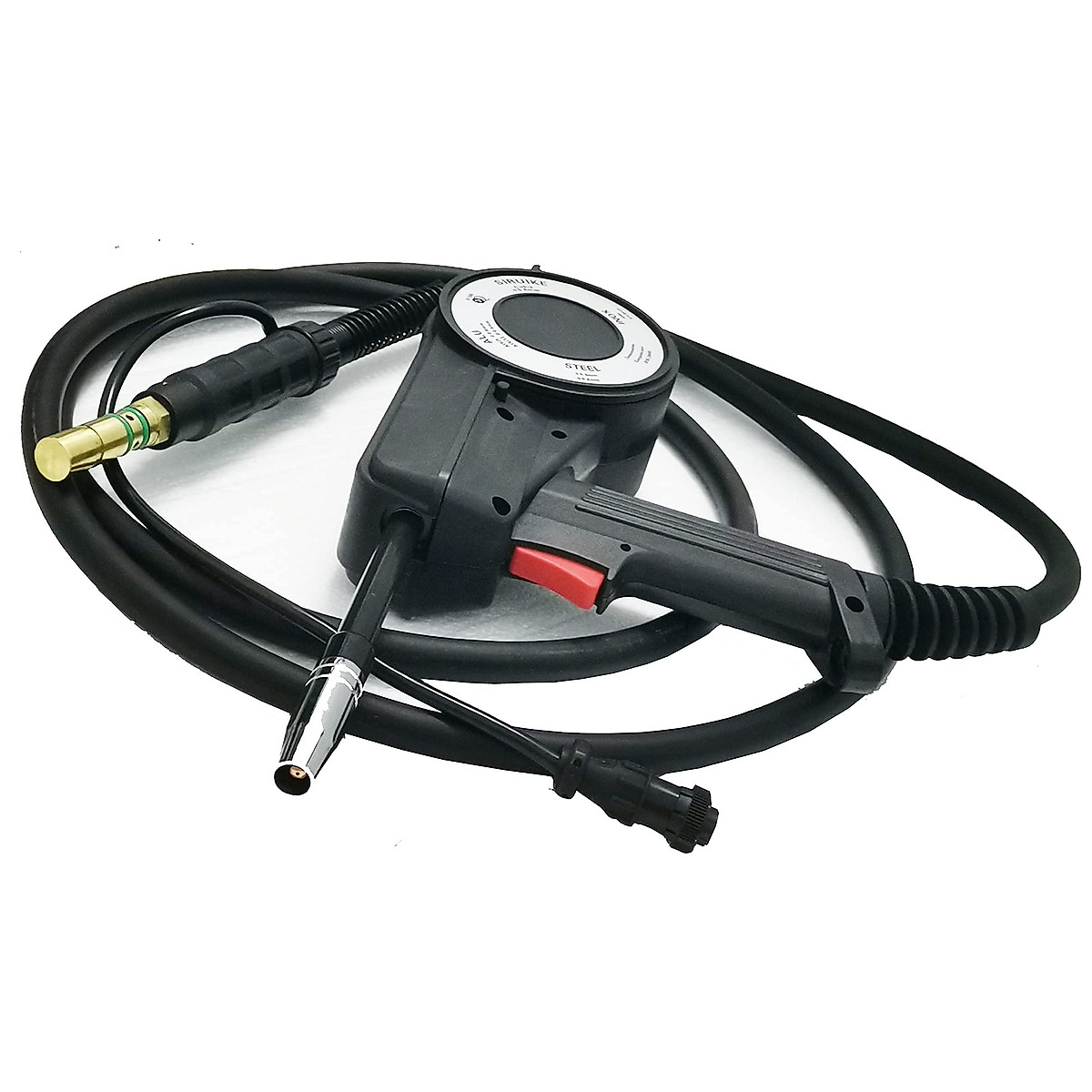 PreAsion Aluminum Spool Gun Mig Torch Fit Miller Millermatic 140 180 211300371 Spoolmate 100 Series with 10ft Cables for Aluminum Stainless Steel Iron with Welding Wire 20 Contact Tips