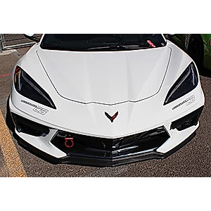 iJDMTOY Red Track Racing Style Front Bumper Tow Hook O-Ring Compatible with Chevrolet 2020-up Corvette C8, Made of Light Weight CNC Aluminum