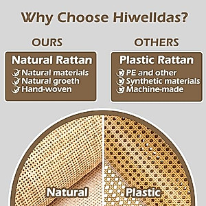 Hiwelldas TV Stand for 55 inch TV with Charging Station & 2 USB Ports Entertainment Center with Rattan Doors & Adjustable Shelf & LED Strip Boho Media Console for Living Room, Bedroom (Light Grey)