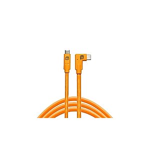 Tether Tools TetherPro USB-C to USB-C Right-Angle Cable (Orange)