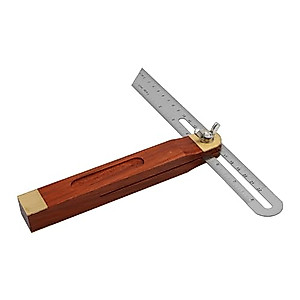 T Tulead 22cm/8.66" T-Bevel Gauge Activity Angle Ruler Protractor Sliding Square Carpenter Measuring Tape 360 Degree Adjustable High Precision T Bevel Angle Finder with Wood Handle