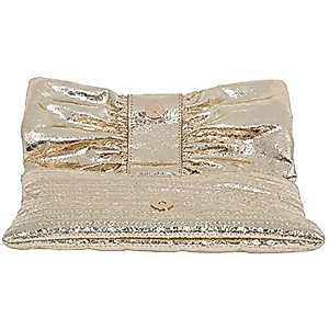 JNB Metallic Quilted Envelope Clutch,Gd44