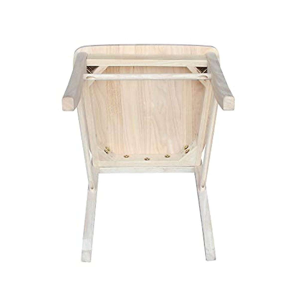 International Concepts Pair of X-Back Dining Chairs, Unfinished Wood