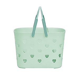 Berry Basket Portable Shower Caddy Tote Plastic Storage Basket With Handle Box Organizer For Bathroom Pantry Kitchen College Dorm Washable Tip Proof Durable Open Tote Bag Cut Vegetable Storage