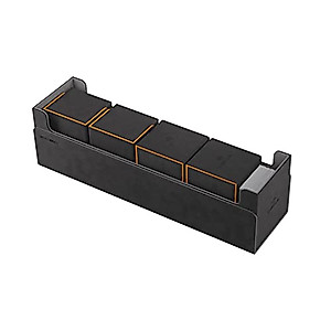 Gamegenic Dungeon S 550+ Convertible Deck and Game Accessories Box | Double-Sleeved Card Storage | Card Game Protector | Nexofyber Surface | Holds up to 550 Cards | Black Color | Made, G20091