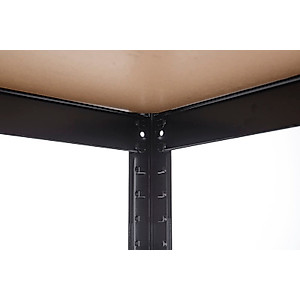 Panana 5 Tier Racking Shelf 70.8x39.3x15.7 inch Garage Shelving Storage Shelves Unit 1.8M Higher Utility Rack Shelf Organizer for Workshop/Commercial/Industrial/Kitchen (Black, 180X100X40CM)