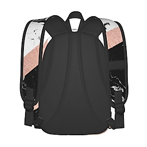 Vbcdgfg Black White Marble Print Backpack For Adult, Lightweight Laptop Backpacks