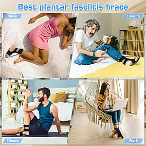 Plantar Fasciitis Night Splint - Upgraded Plantar Fasciitis Relief Braces Women And Men Day Night - Ankle Brace Arch Support Achilles Tendonitis Relief Foot Drop Heel Pain Relief