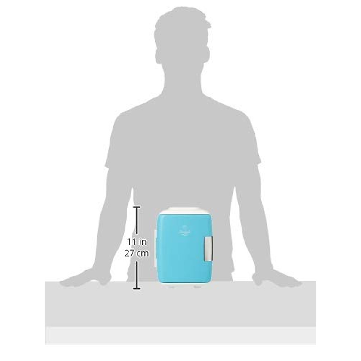 Cooluli Skin Care Mini Fridge for Bedroom - Car, Office Desk & Dorm Room - Portable 4L/6 Can Electric Plug In Cooler & Warmer for Food, Drinks, Beauty & Makeup - 12v AC/DC & Exclusive USB Option, Blue