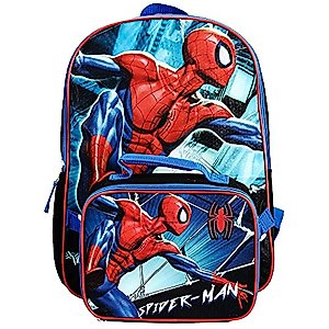 Marvel Spiderman superhero Kids Backpack and Lunch box Set for boys