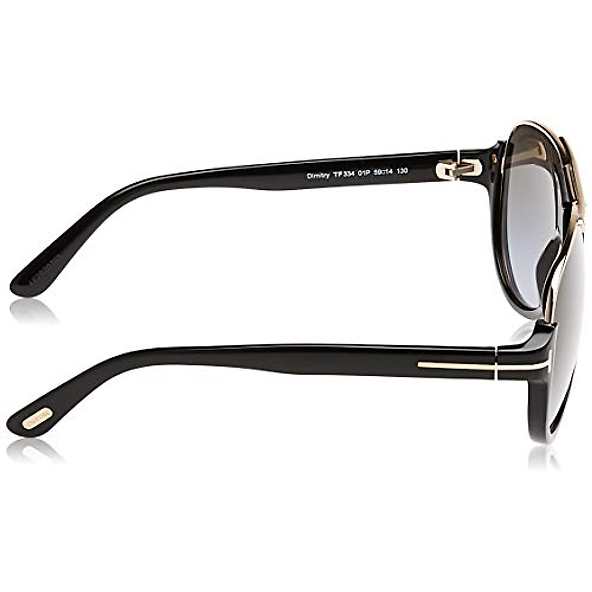 Tom Ford 0334S 01P Black/Gold Dimitry Pilot Sunglasses Lens Category 3 Lens M