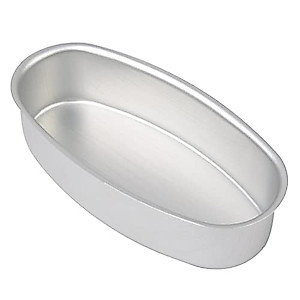 Kichvoe Mini Cake Pans Oval Toast Loaf Pan Baking Bread Cheesecake Non-stick Cake Molds Aluminum Alloy DIY Bread Tray for Oven Kitchen Bakery Tools Silver Mini Loaf Pan