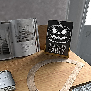 Chalkboard Signs 8.3 x 11.7, Small Chalkboard Signs with Stand,Wood Table Top Food Signs Bar Sign Message Board Menu Board for Kitchen Home Party and Event Decorations (U Shape 1 Pack)