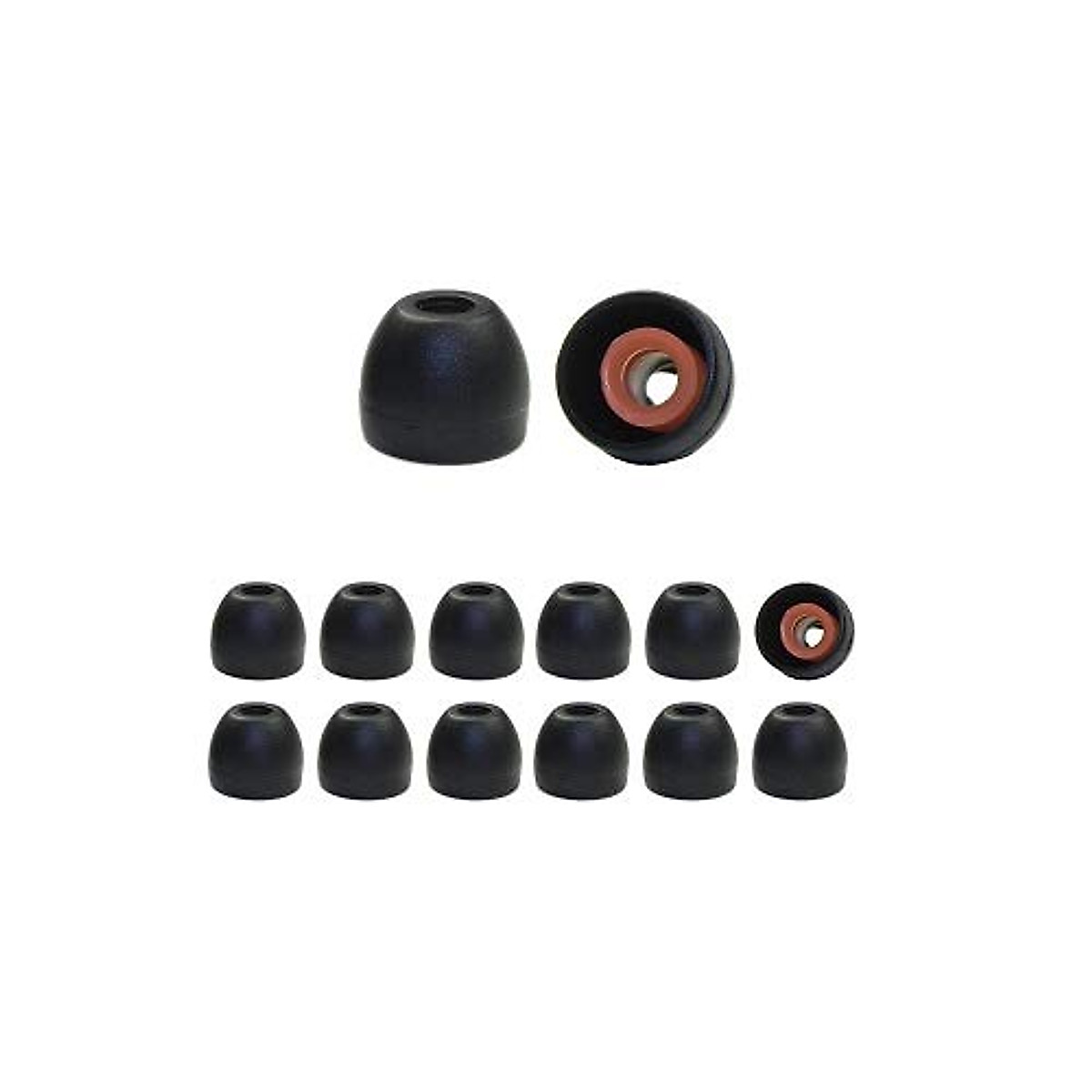 Small - 6 Pair Earphones Plus Brand Replacement Earbuds, Hybrid Ear Tips for Select Models by Sony and Other Brands (See Compatibility Details Below)