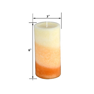 Jeco 3" by 6" Ginger Peach Scented Pillar Candle