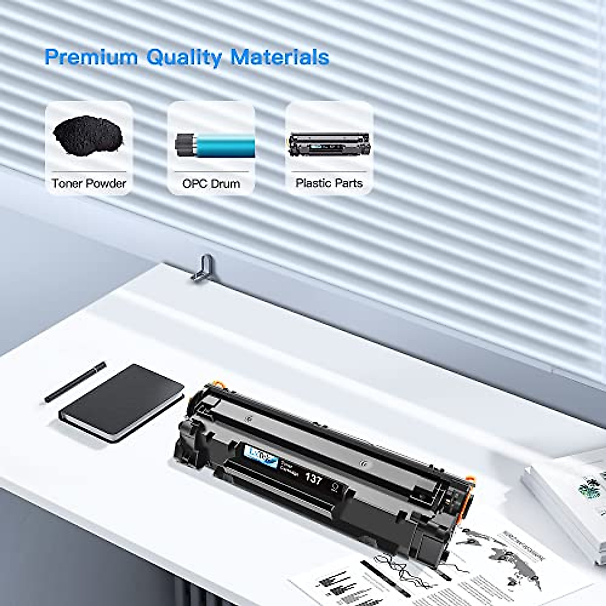 LxTekPurify Compatible Toner Cartridge Replacement for Canon 137 CRG137 9435B001AA to use with ImageClass D570 LBP151dw MF216n MF236n MF232W MF227dw MF229dw MF244dw MF247dw MF249dw (2 Black)
