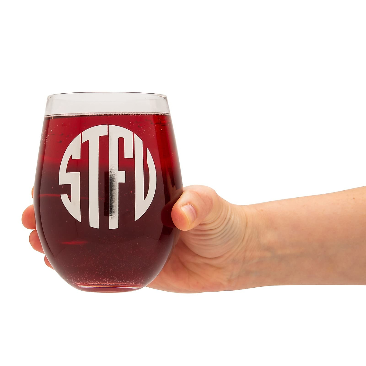 BigMouth WTF & STFU Monogram Wine Glasses