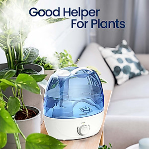Rbioko 2.6L Cool Mist Humidifiers for Bedroom Whisper Quiet, Ultrasonic Vaporizer for Baby & Nursery, Indoor Plants & Whole House -Adjustable 360 Rotation Nozzle, Easy to Clean, Auto-Shut Off
