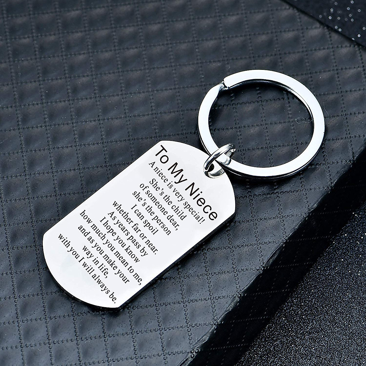 Niece Gift Keychain from Aunt Uncle to My Niece Keyring for Best Niece Nieces Christmas Birthday Gifts for Women Girls Niece from Auntie