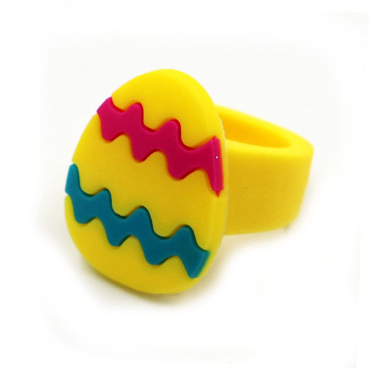 10pcs Easter Party Supplies Rabbit Toys for Bunnies Easter Egg Stuffers Kids Play Rings Easter Egg Fillers Kids Rings Toy Childrens Toys Children's Rings Girls Jewelry Animal