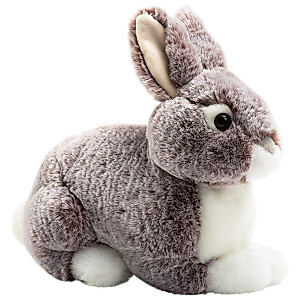 HollyHOME Plush Rabbit Stuffed Animal Easter Super Soft Realistic Wild Bunny 10 Inches Brown