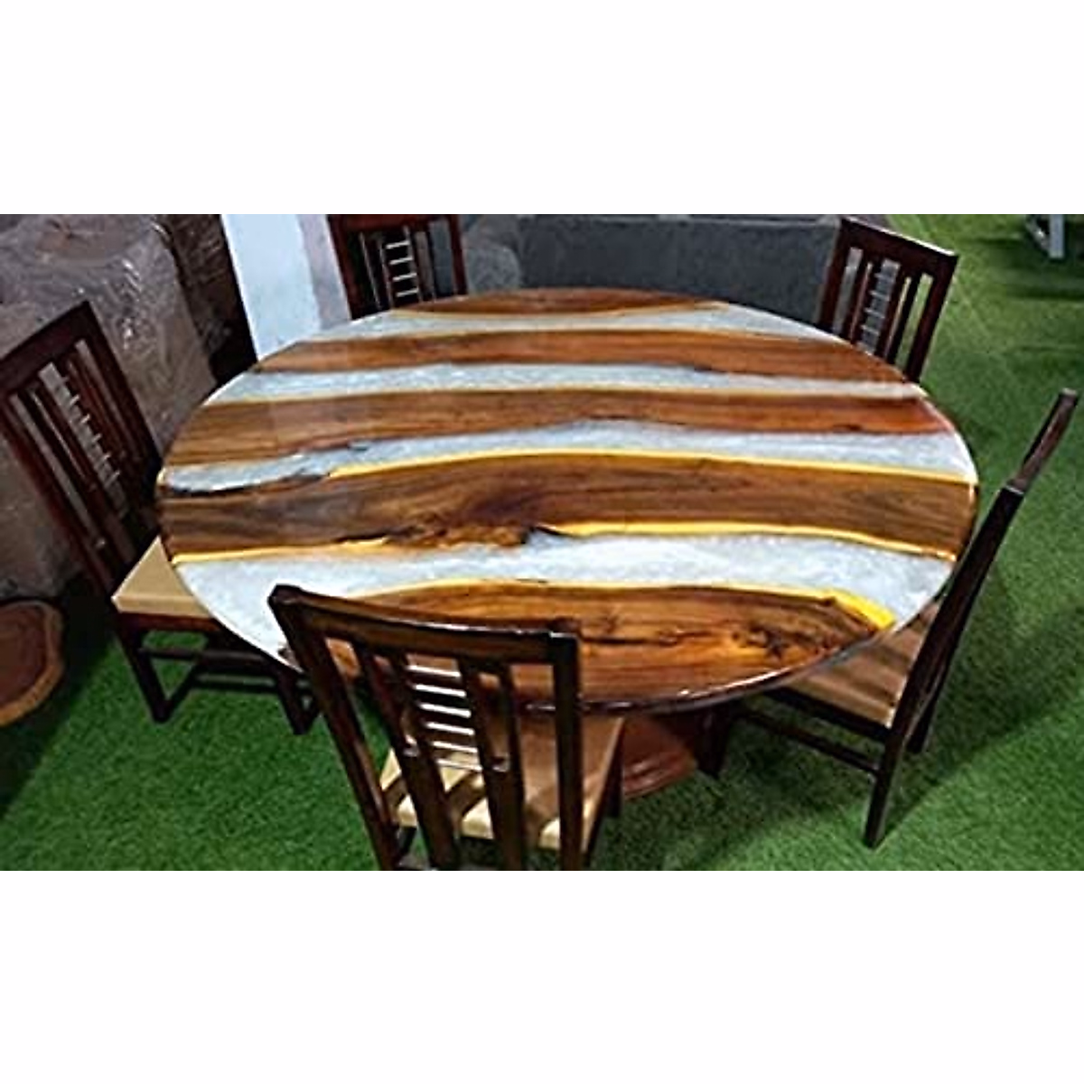 Epoxy Table, Live Edge Wooden Table, Epoxy Resin River Table, Natural Wood,Dining table, Natural Epoxy Table, Resin Table