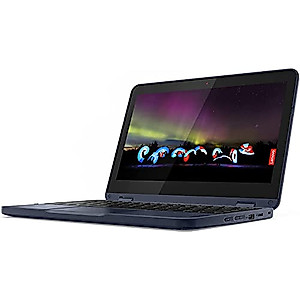 Lenovo 2022 300W Gen 3 HD 2-in-1 Touchscreen Laptop, AMD 3015e Processor, 4GB RAM, 64GB eMMC Flash Memory, AMD Radeon Graphics, Blue, Win 10 Pro, 32GB SnowBell USB Card