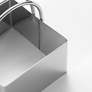 Square Biscuit Cutter with Handle (5 Pieces/Set) - Nest for Easy Storage Stainless Steel Square Cookie Cutter