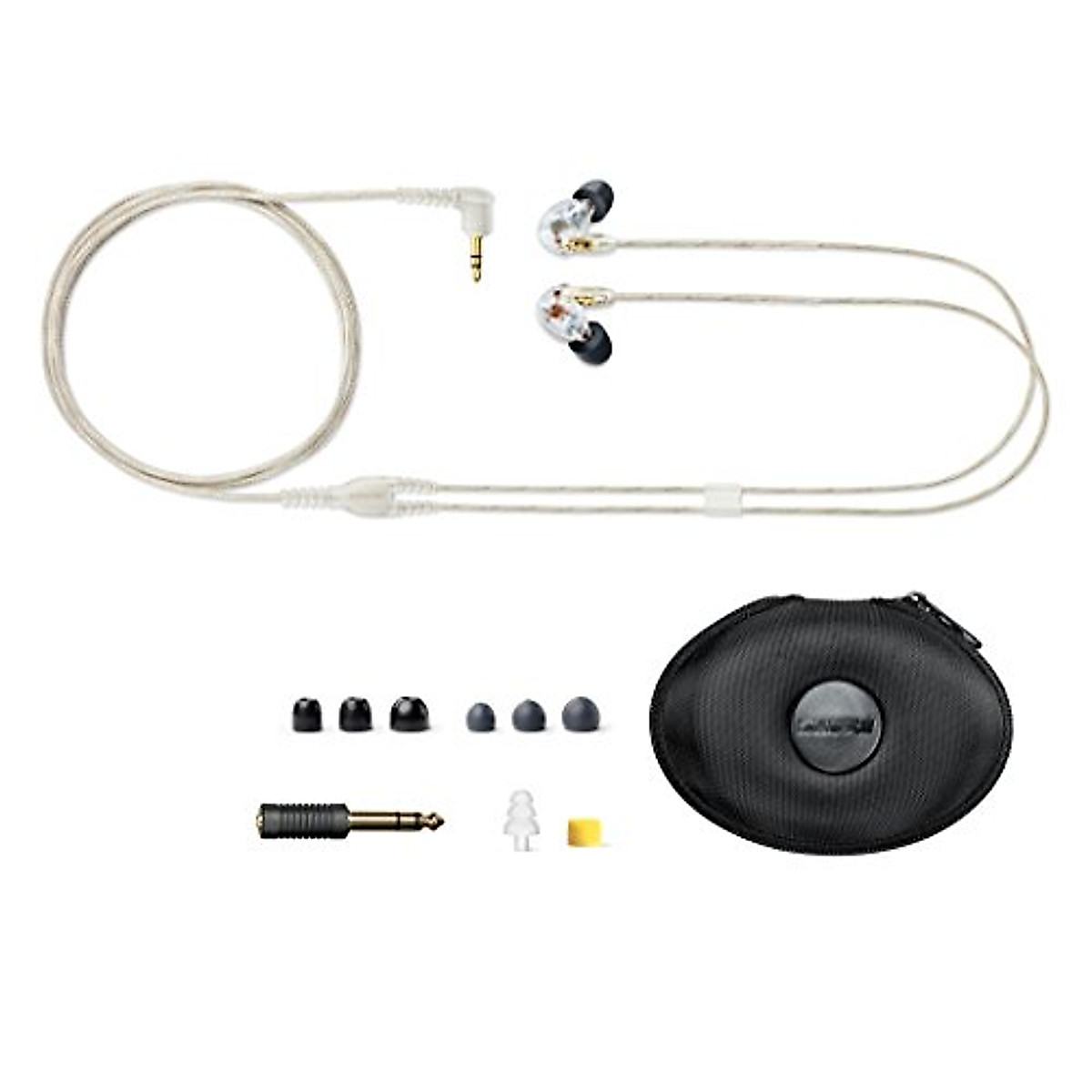 SHURE SE425-CL-A Wired Earphones, Clear, High Sound Insulation, Gaming, in-Ear Type, Wireless Conversion (Sold Separately), MMCX Re-Cable, Professional Specifications, Ear Monitor, Distribution,