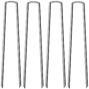ALTRUISTIC 100Pces Landscape Staples 6 Inch Garden Staples Stakes, Fence Stakes Metal Tent Stakes Galvanized Steel Landscape Fabric Staples Sod Ground Staples Weed Barrier Stakes