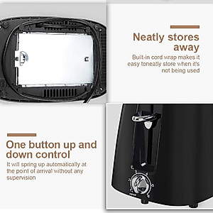 prepAmeal 2 Slice Toaster Bagel Toaster Small Bake Toaster with 6 Browning Setting, Cancel Function, Extra Wide Slots, for Bagels, Waffles, Breads, Puff Pastry, Snacks (2-Slice, Black)