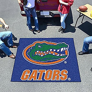 FANMATS 4155 Florida Gators Tailgater Rug - 5ft. x 6ft. Sports Fan Area Rug, Home Decor Rug and Tailgating Mat - Gator Head Primary Logo