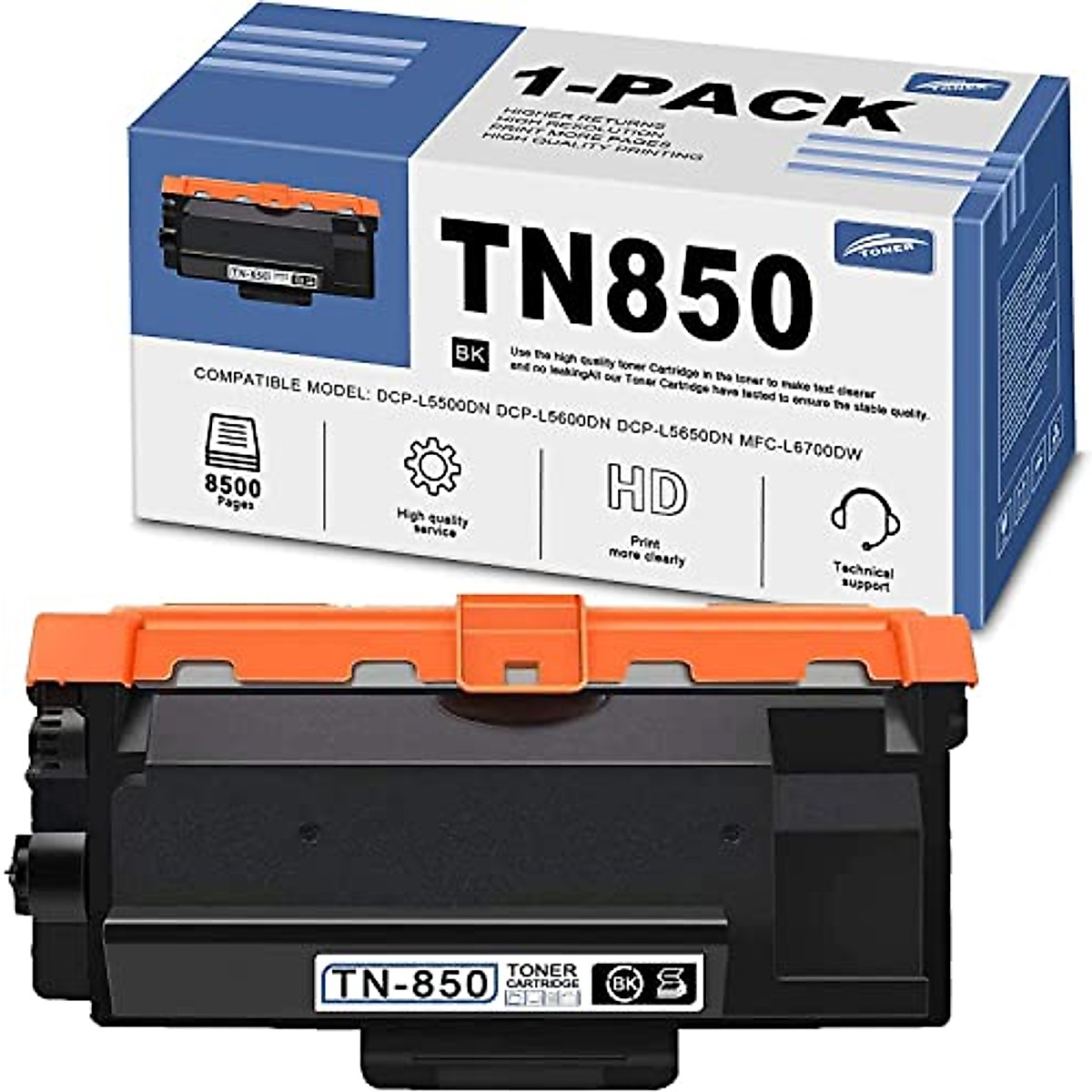 N/A 1-Pack TN99165 Compatible TN-850 High Yield Black Toner Cartridge Replacement for Brother MFC-L5900DW L6900DW L5800DW L6800DW HL-L5100DN L5200DW/DWT L5000D Printer Toner Cartridge.