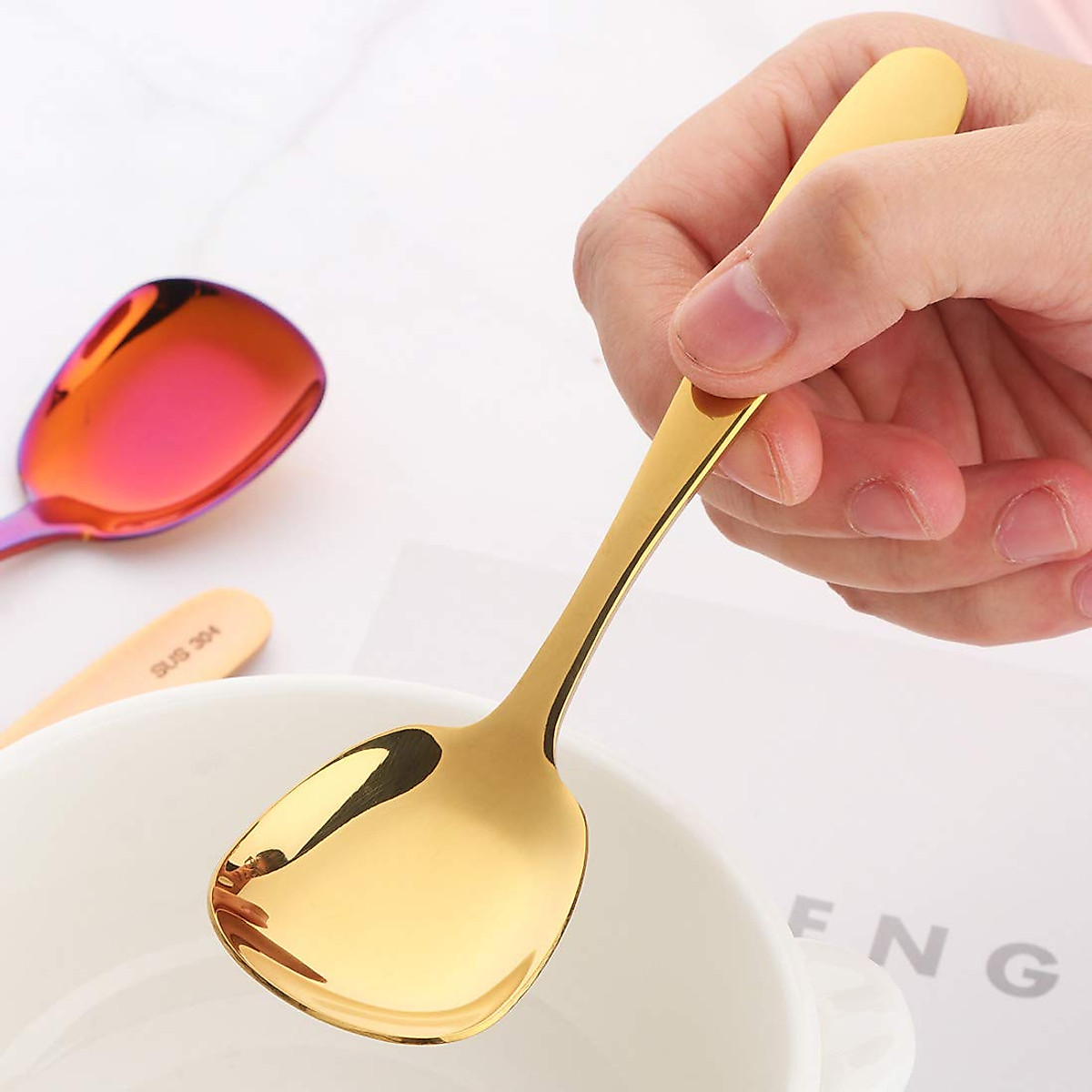 18/10 Stianless Steel Soup Spoon, Table Spoon, Set of 8 (teaspoon)