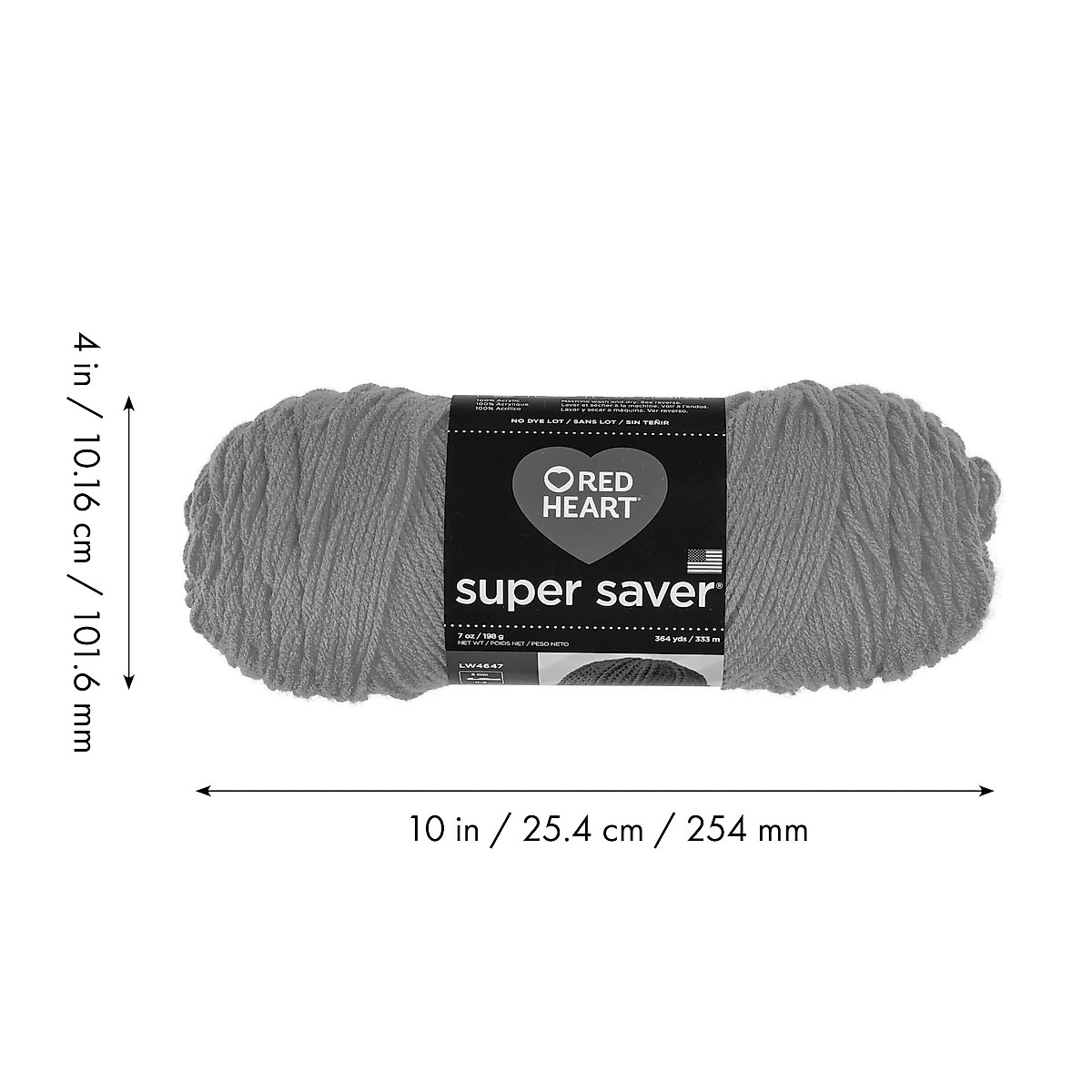 Red Heart Super Saver Light Sage Yarn - 3 Pack of 198g/7oz - Acrylic - 4 Medium (Worsted) - 364 Yards - Knitting/Crochet