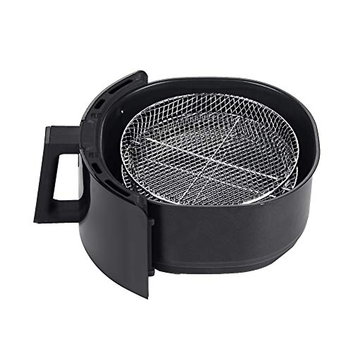 GoWISE USA GW22956 7-Quart Electric Air Fryer with Dehydrator & 3 Stackable Racks, Led Digital Touchscreen with 8 Functions + Recipes, 7.0-Qt, Black/Silver