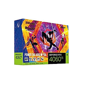 ZOTAC Gaming GeForce RTX 4060 Ti 16GB AMP Spider-Man: Across The Spider-Verse Inspired Graphics Card Bundle, ZT-D40620F-10SMP
