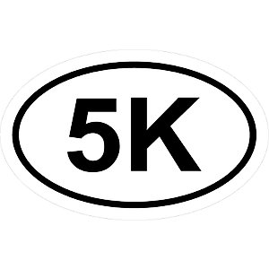 *Magnet* 3.5” x 5.5” Oval: 5k Marathon Run