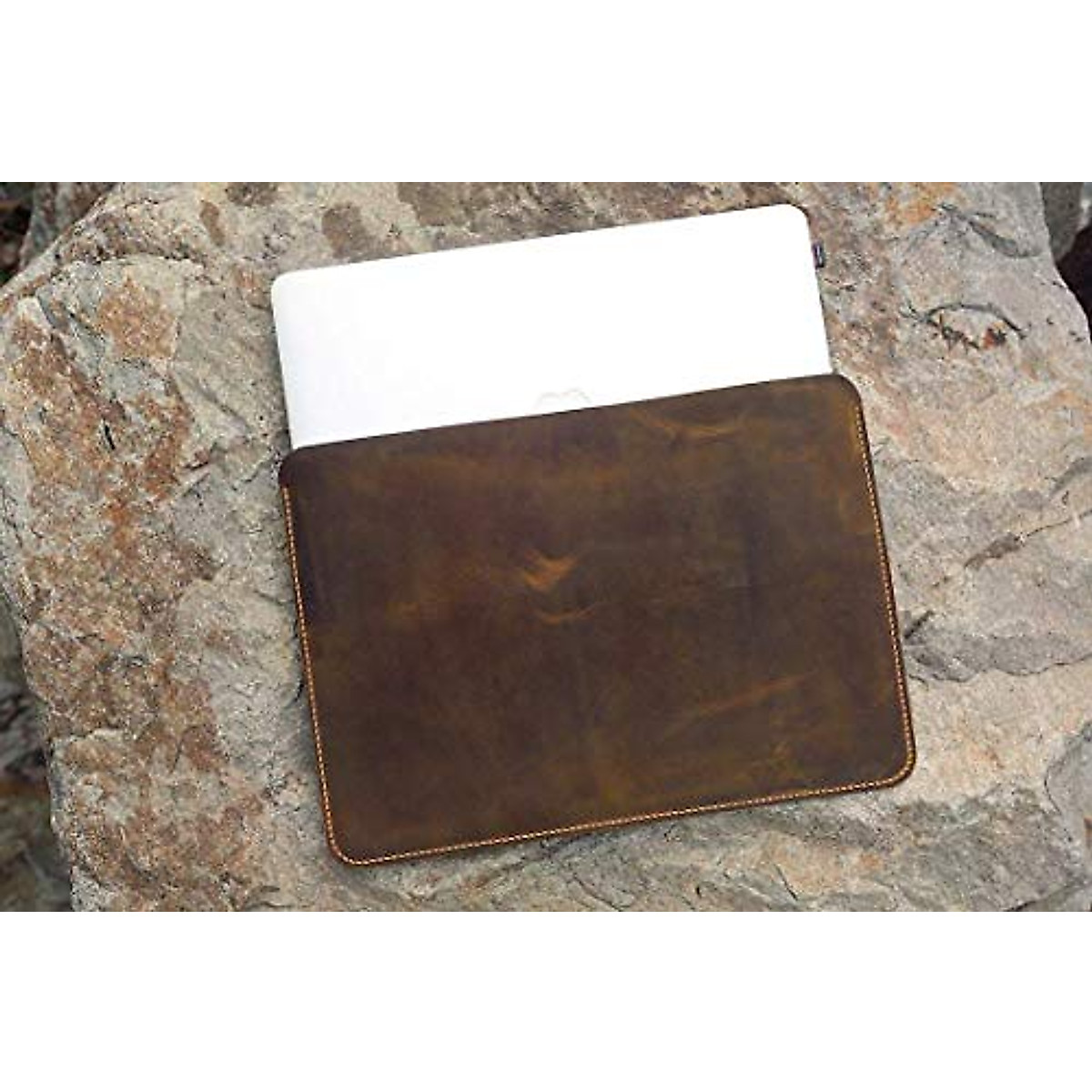 Handmade leather new macbook pro sleeve case for 13 14 15 16 inch macbook/vintage distressed leather macbook air 13 11 sleeve case MACX05S