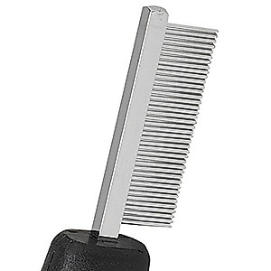 Master Grooming Tools Face & Finishing Combs — Ergonomic Combs for Grooming Dogs, 6¼", Black