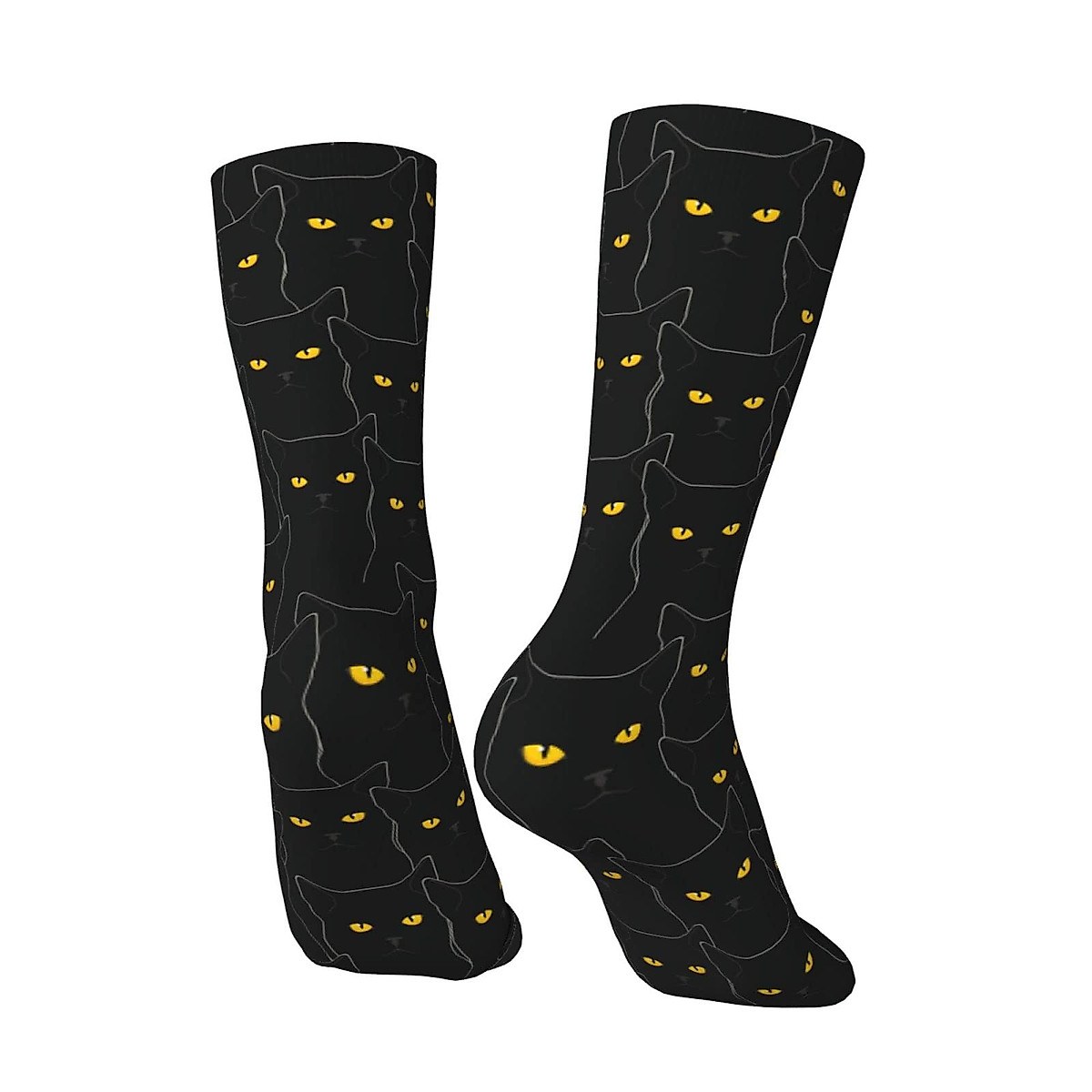 Mcewoel Black Socks for Women Girl Cat Socks for Adults Teenager Men Boys