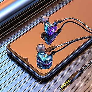 3.5mm Sports Headphones Wired Earbuds for Google Pixel 5a 4a 3a Noise Canceling Stereo Bass Gaming Headset in-Ear Earphones with Mic for Samsung Galaxy A52 A03s A33 A13 iPhone 6S 6 5S SE MP3 MP4 PS5