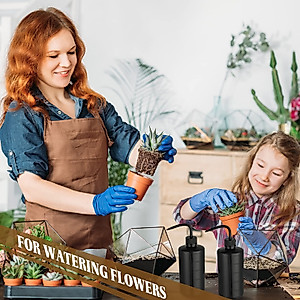 Epakh 6 Pcs 500 ml Tattoo Wash Bottle Water Squirt Bottle Lab Squeeze Bottles Lash Water Bottle Squeezer Safety Rinse Bottle for Eyelash Extensions, Tattoo Supplies, Cleaning, Succulent (Black)