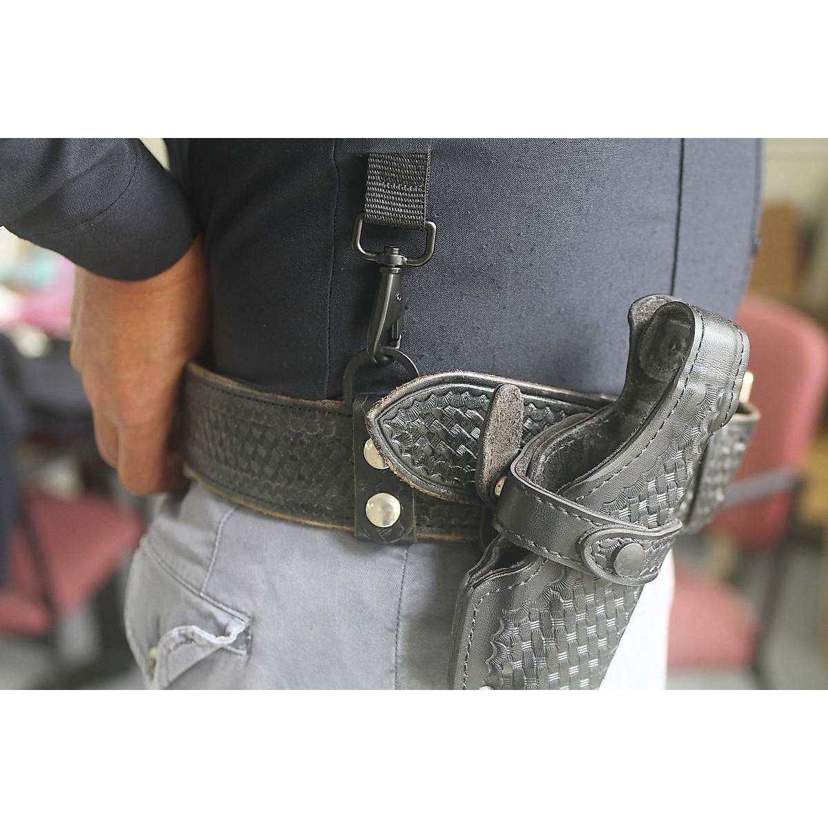 Shirt Lock Undergarment Duty Suspenders | Heavy Duty Elastic Duty Belt Suspenders | Slim and Hidden Duty Accessory