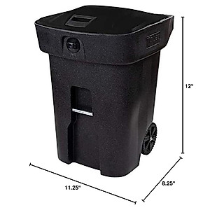 96 Gallon Fully Automated Blackstone Bear Proof Rectangular Wheeled Trash Can with Wheels and Locking Lid Trash Bag ADDED . Kitchen Garbage Can Office Trash Can Recycle Bin Waste Basket Touchless
