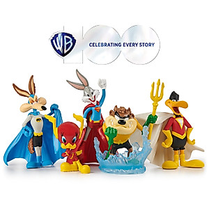 DC Comics, Looney Tunes Mash-Up Pack, Limited Edition WB 100 Yrs Anniversary, 5 Looney Tunes x DC Figures, 4-Inch Superhero Kids Toys for Boys & Girls