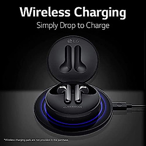 LG Tone FN5W Wireless Earphones TWS True Wireless Bluetooth Earbuds 10w Qi Mat