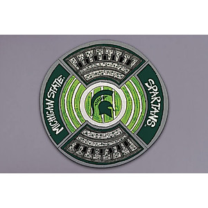 Magnolia Lane Michigan State Stadium Platter, 13.5-inch Diameter, Round