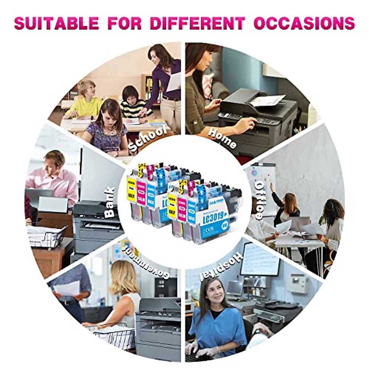 InnerTeck 6 Pack Replacement for MFC-J6530DW J6930DW LC3019 XXL LC3019 (2 Cyan, 2 Magenta, 2 Yellow) High Yield Ink Cartridges Work for Brother MFC-J6530DW MFC-J6930DW MFC-J6730DW MFC-J5330DW Printer